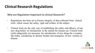 Introduction to Clinical Research Regulations | PDF