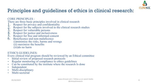 Ethics in Clinical Research: Challenges and Solutions | PPTX ...