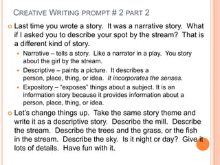 Creative Writing Prompts | PPTX