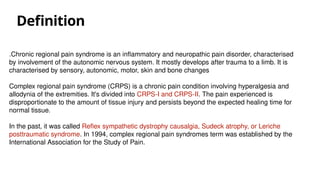 Complex regional pain syndrome CRPS ortho | PPTX