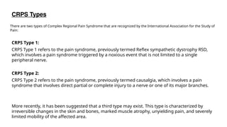 Complex regional pain syndrome CRPS ortho | PPTX