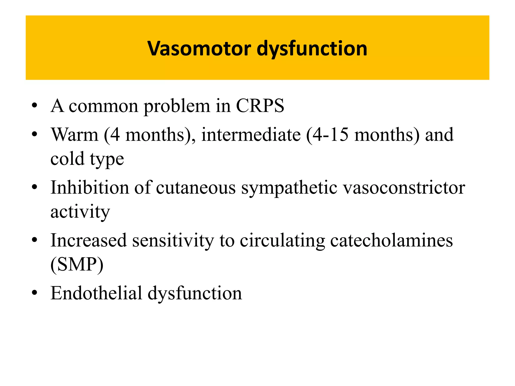 Complex Regional Pain Syndrome - Dr Venugopal Kochiyil | PPTX