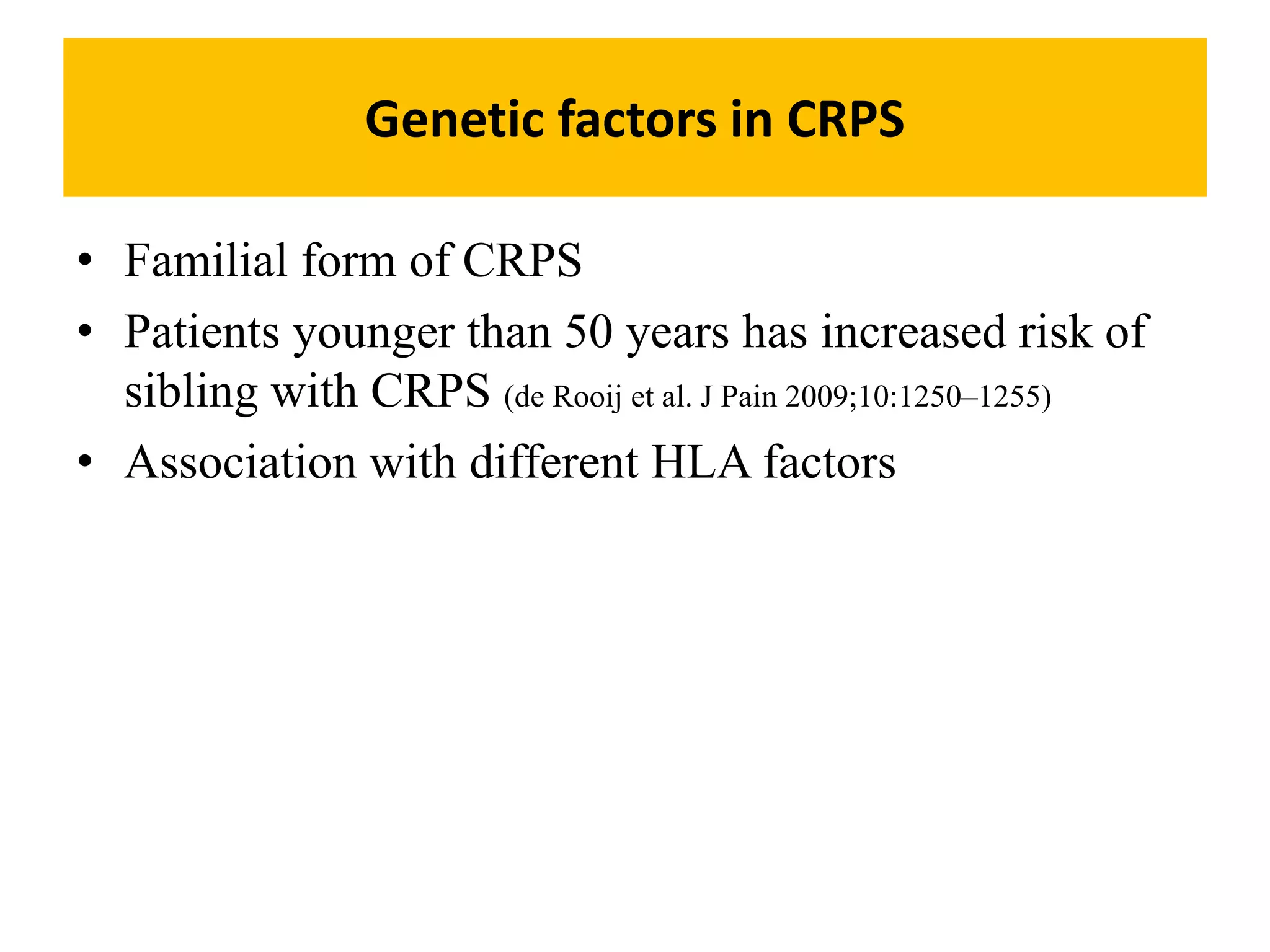 Complex Regional Pain Syndrome - Dr Venugopal Kochiyil | PPTX