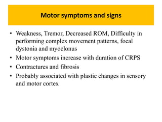 Complex Regional Pain Syndrome - Dr Venugopal Kochiyil | PPTX