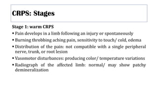 Complex Regional Pain Syndrome and other pain syndromes | PDF