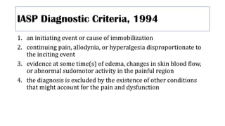 Complex Regional Pain Syndrome and other pain syndromes | PDF