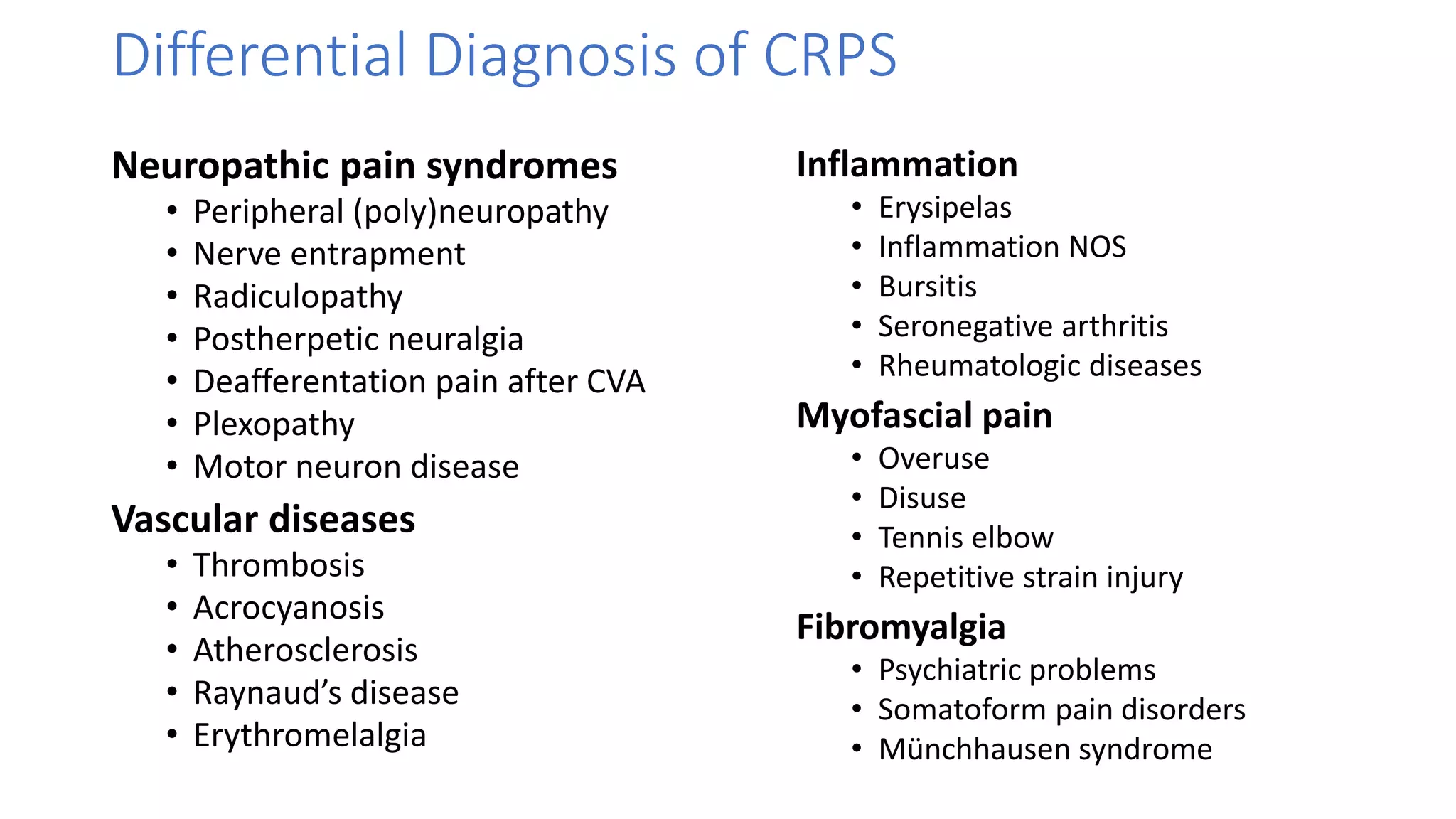 Complex Regional Pain Syndrome | PPTX