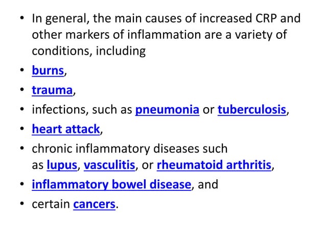 CRP test.pptx | Heart and Cardiovascular Diseases | Diseases and Conditions