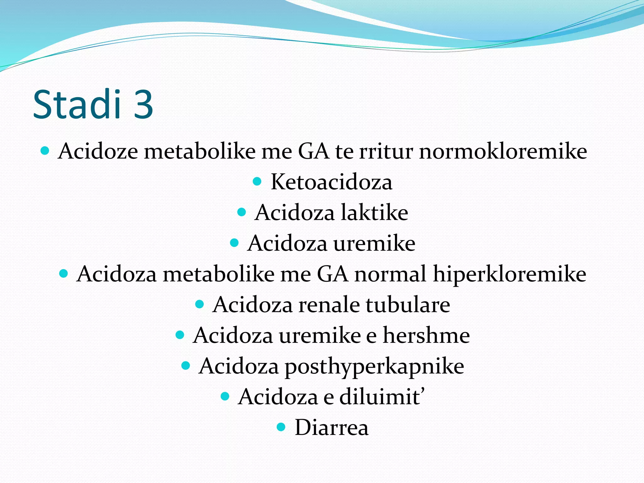 Crregullimet acido bazike | PPTX