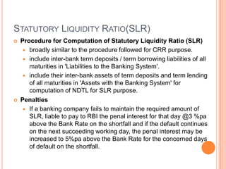 CRR and SLR in banks | PPTX