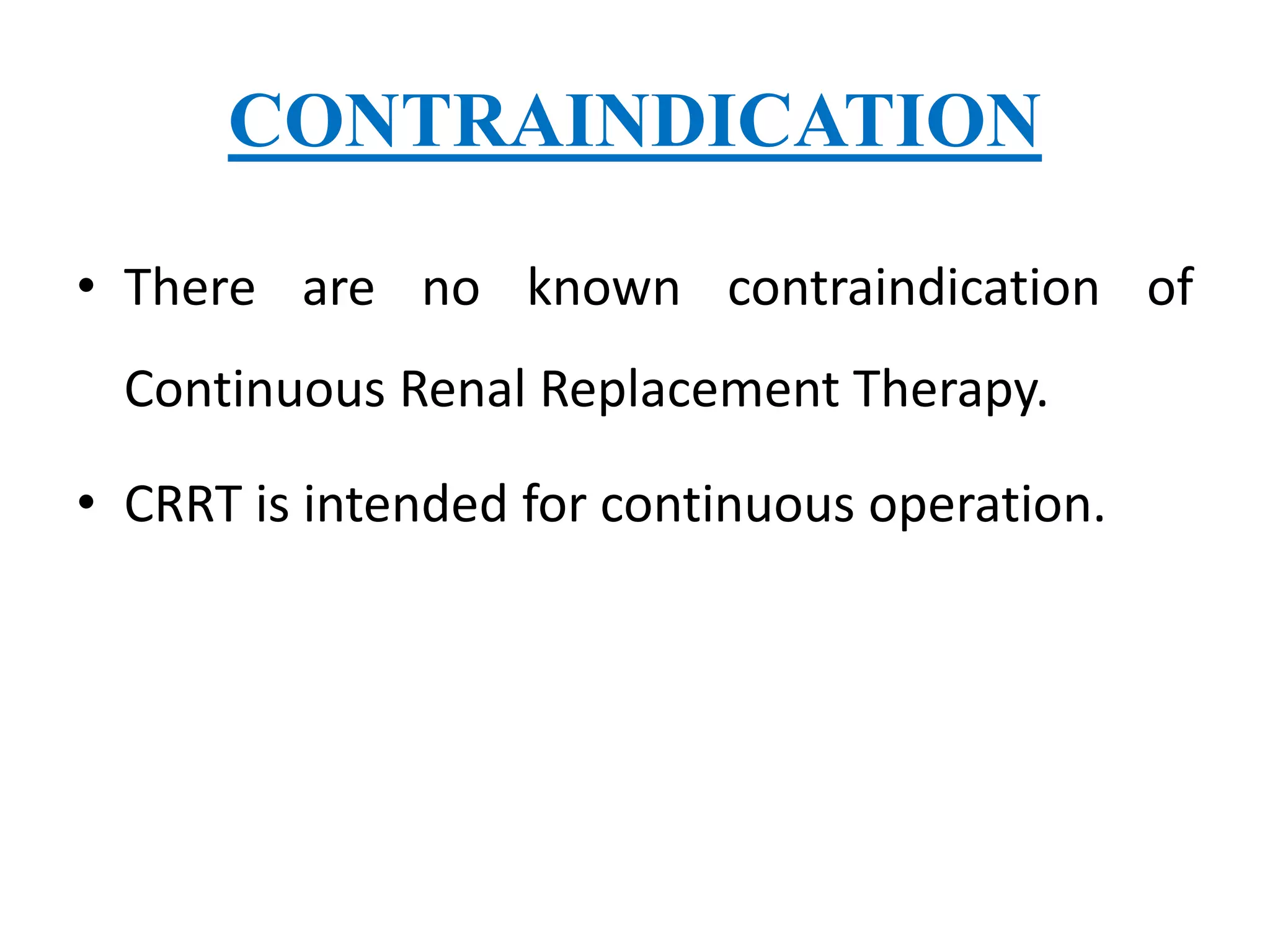 Continuous renal replacement therapy | PPTX