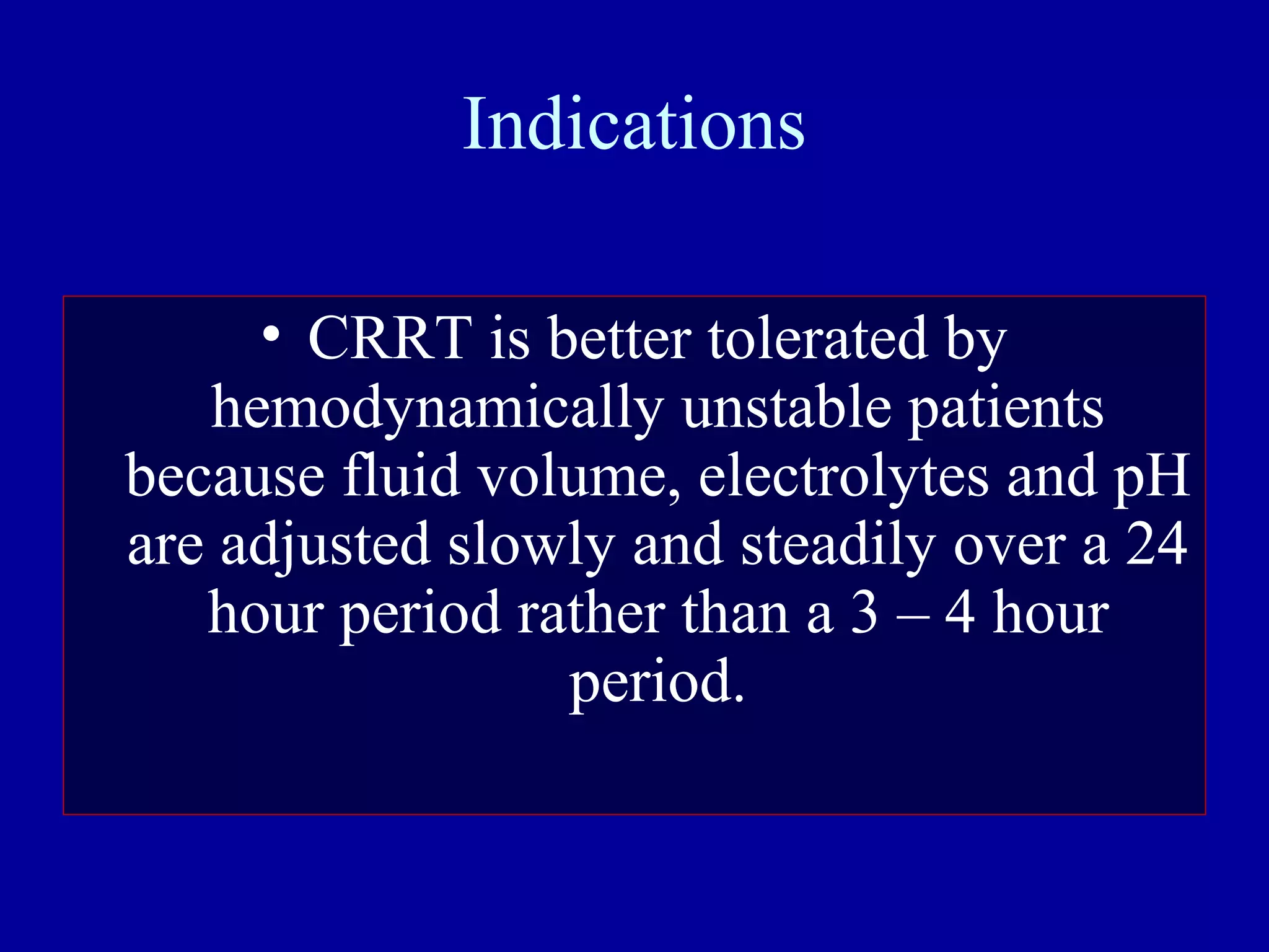 CONTINUOUS RENAL REPLACEMENT THERAPY Crrt 2 | PPT