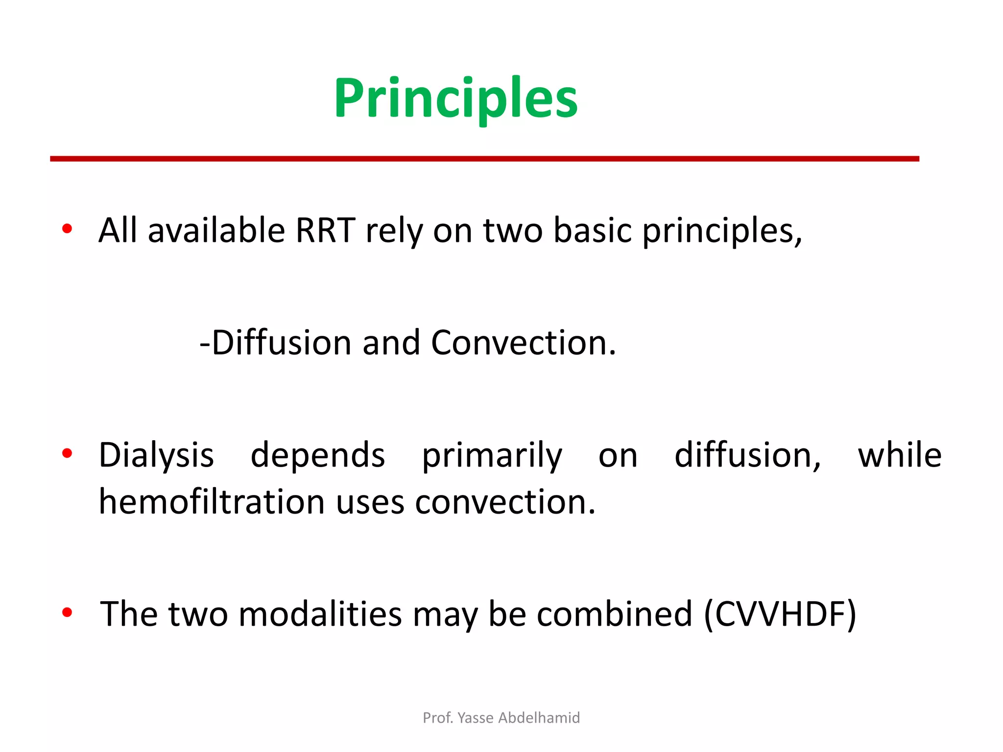 Crrt indications and modalities [autosaved] | PDF