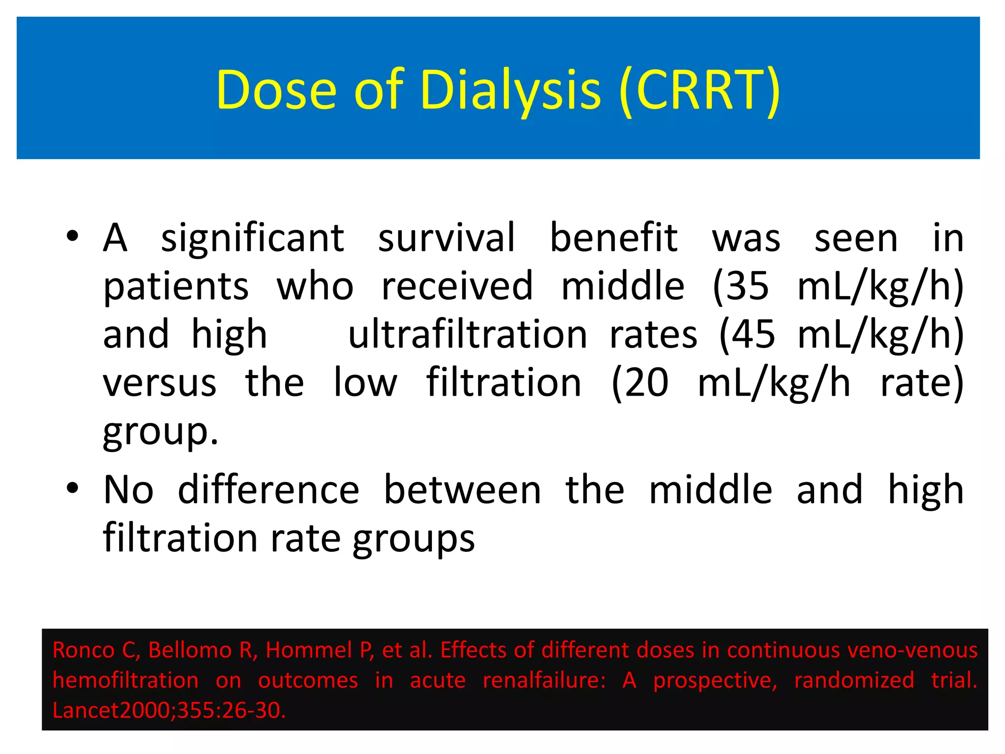 Crrt indications and modalities [autosaved] | PDF