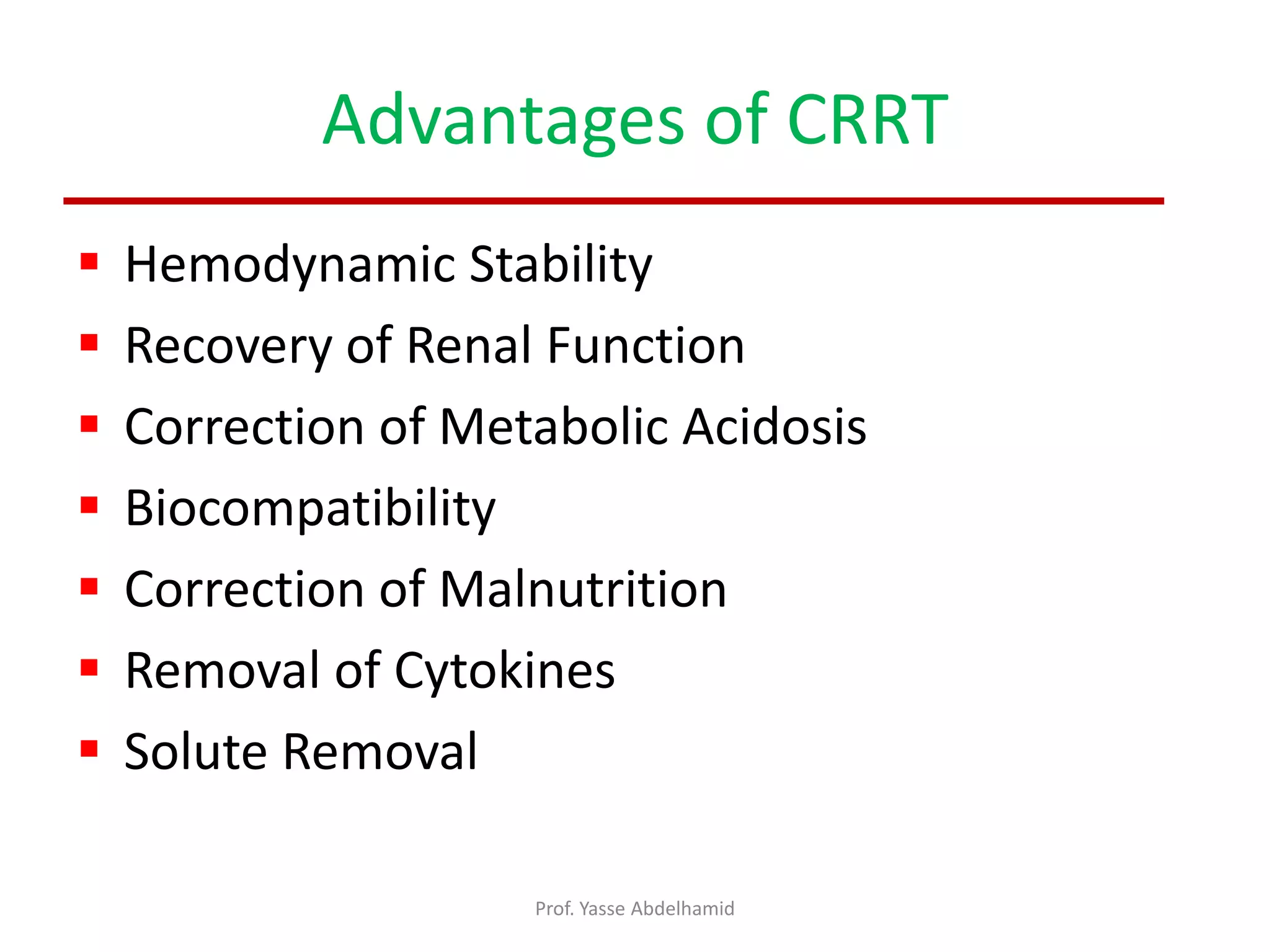 Crrt indications and modalities [autosaved] | PDF