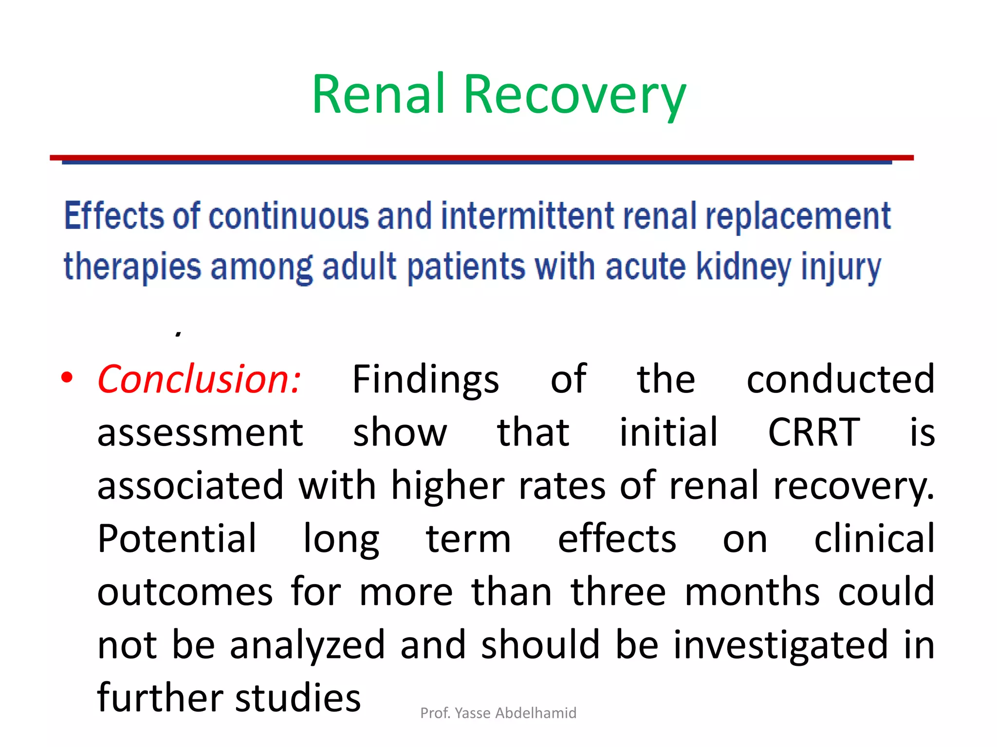Crrt indications and modalities [autosaved] | PDF