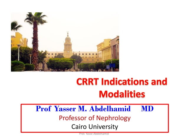Crrt indications and modalities [autosaved] | PDF | Blood Disorders ...