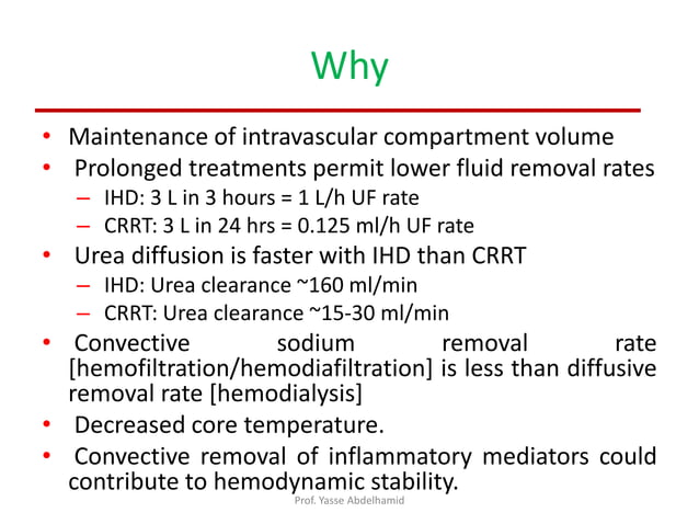 Crrt indications and modalities [autosaved] | PDF | Blood Disorders ...