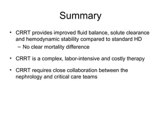 Crrt overview 1 26-13 | PPT