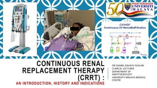 Continuous Renal Replacement Therapy | PPT