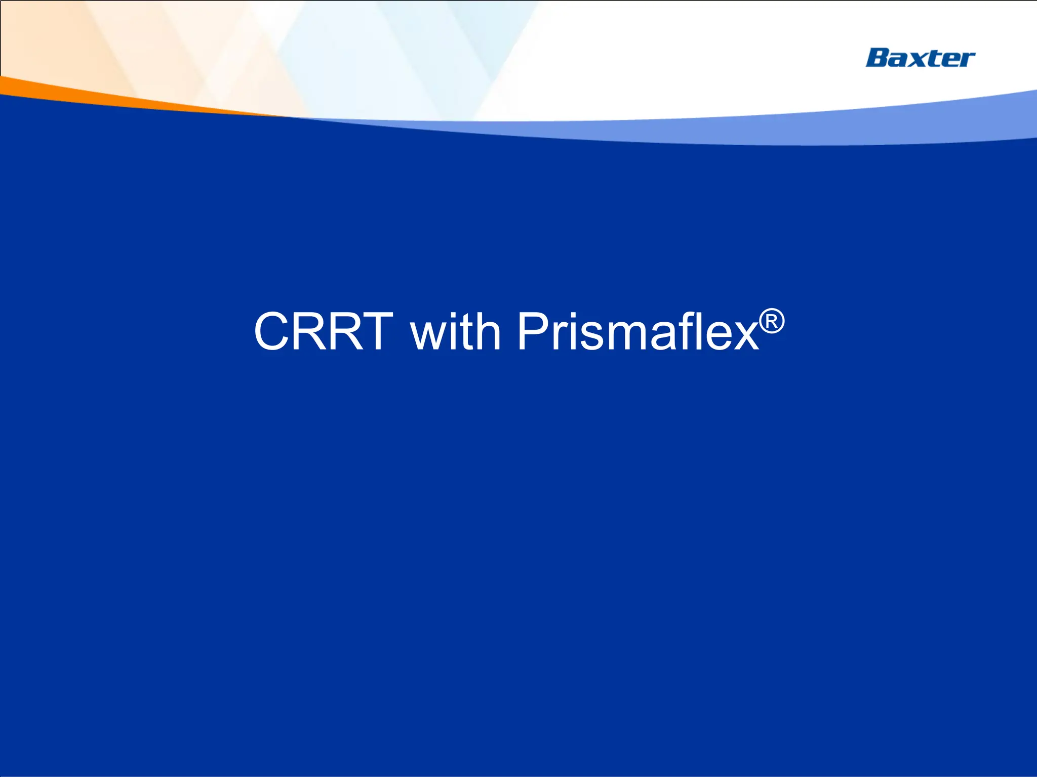 CRRT with Prismaflex slides renal replacement.pdf