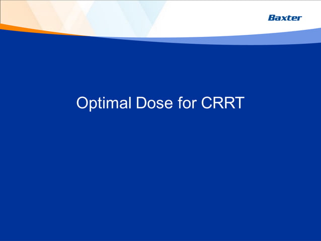 CRRT with Prismaflex slides renal replacement.pdf | Blood Disorders ...