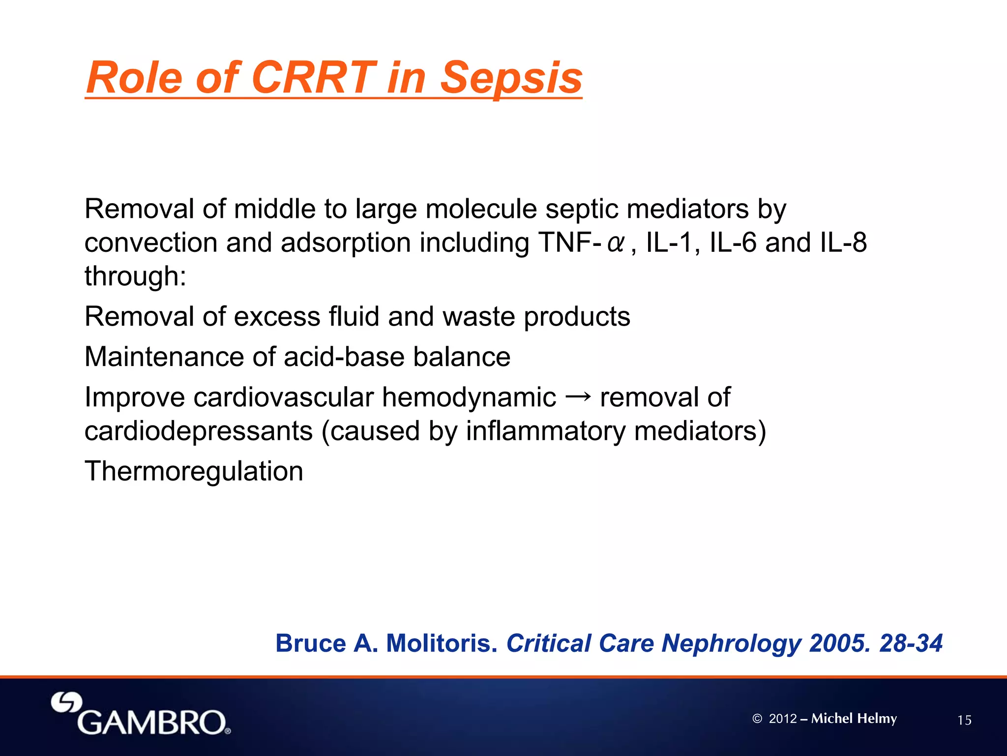 CRRT workshop (Therapy overview I) | PDF