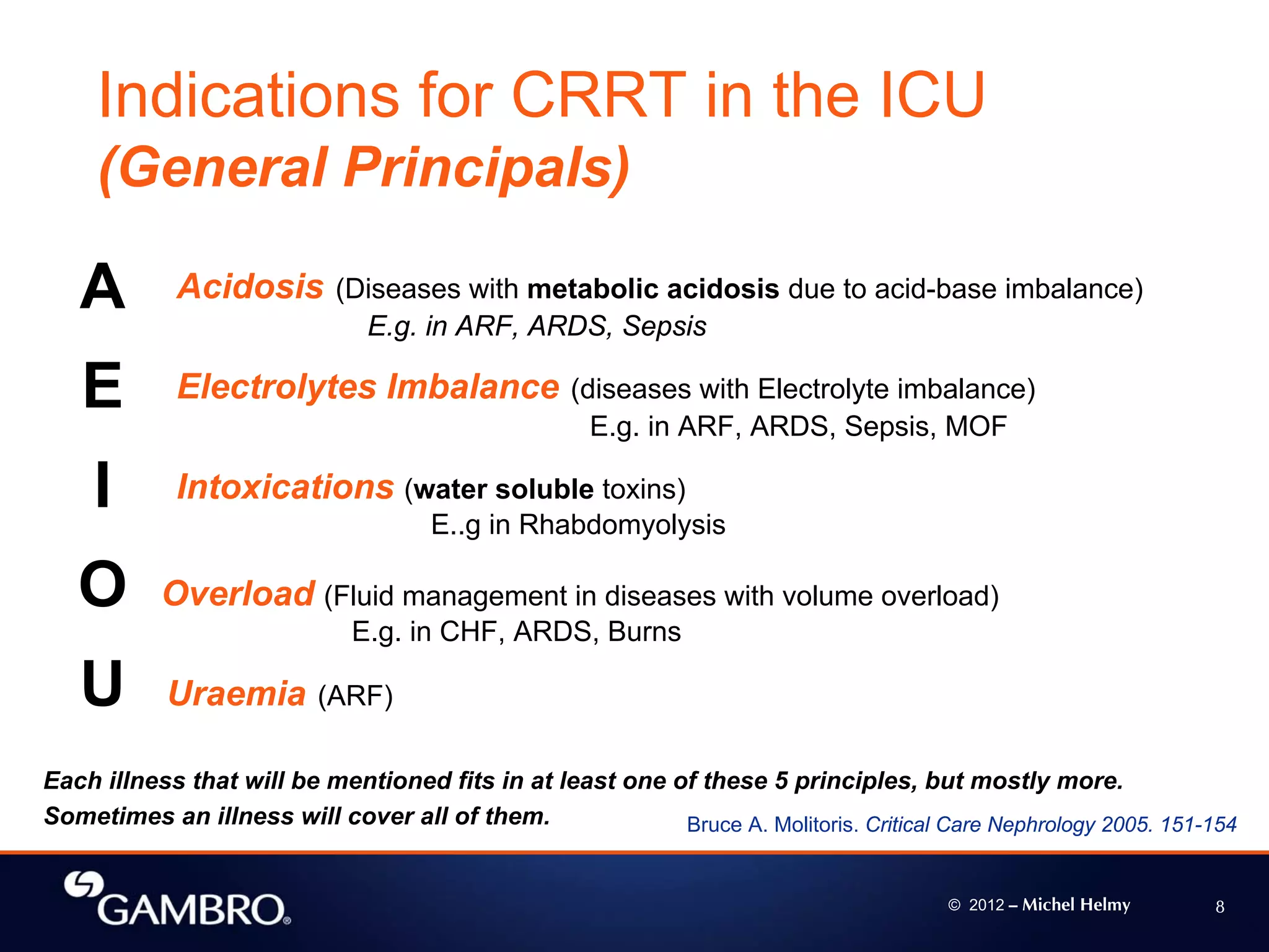 CRRT workshop (Therapy overview I) | PDF