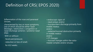 chronic Rhinosinusitis | PPTX
