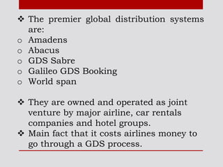 Computer Reservation System (CRS) & Global Distribution System (GDS) | PDF