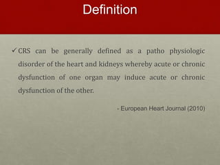 Cardiorenal Syndrome | PPTX