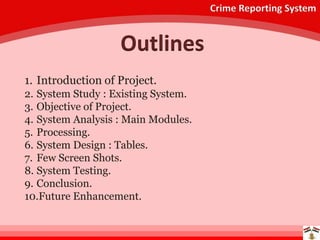 Online Crime Reporting System | PPTX