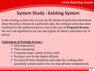Online Crime Reporting System | PPTX