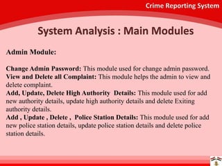 Online Crime Reporting System | PPTX