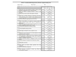 Conner's Rating Scale - psychometric Assessment | PPTX