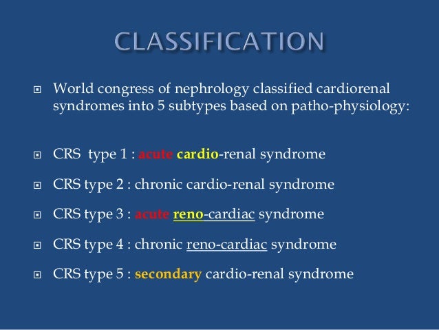 CARDIORENAL SYNDROME