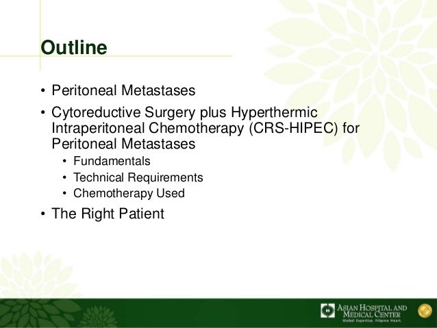 Hyperthermic Intraperitoneal Chemoperfusion
