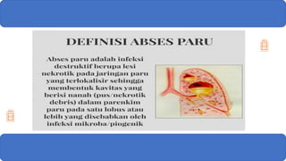 CRS ABSES PARU.pptx penyakit paru, sesak nafas, rontgen paru | PPT