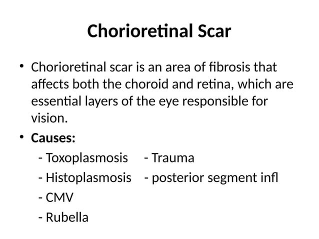 retinal scar case presentation by one of | PPTX