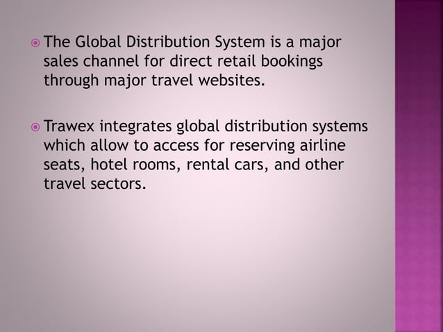 Central Reservation System (CRS) and Global Distribution System (GDS) | PPTX
