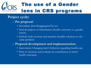 Gender responsive programming: An approach to planning and ...