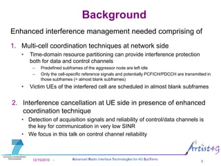 Crs interference cancellation in systems with time domain resource partitioning | PPT