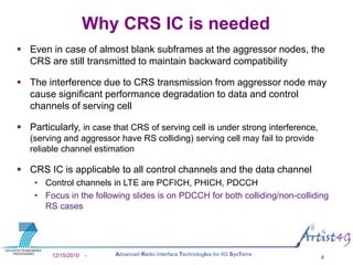 Crs interference cancellation in systems with time domain resource ...