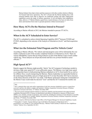 CRS USMC ACV Background and Issues Mar 19 2014 | PDF