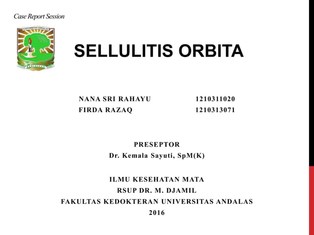 Crs selulitis orbita | PPTX