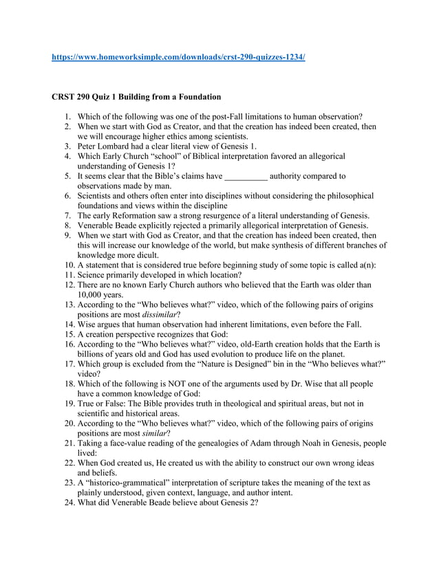 CRST 290 Quiz 1,2,3,4 Liberty Answers Homeworksimple.docx ...