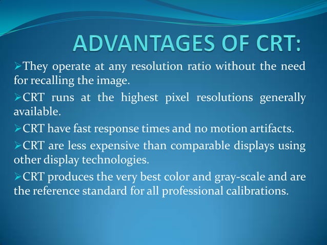 Crt | PPTX | Consumer Electronics | Technology & Computing