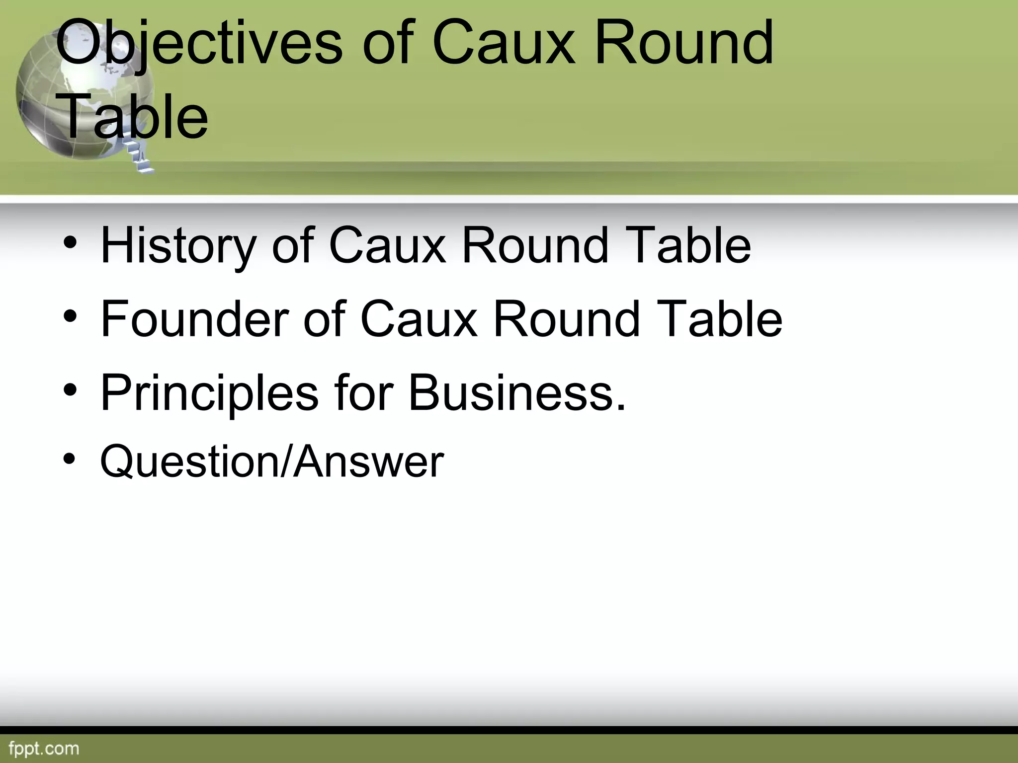Caux Round Table | PPT