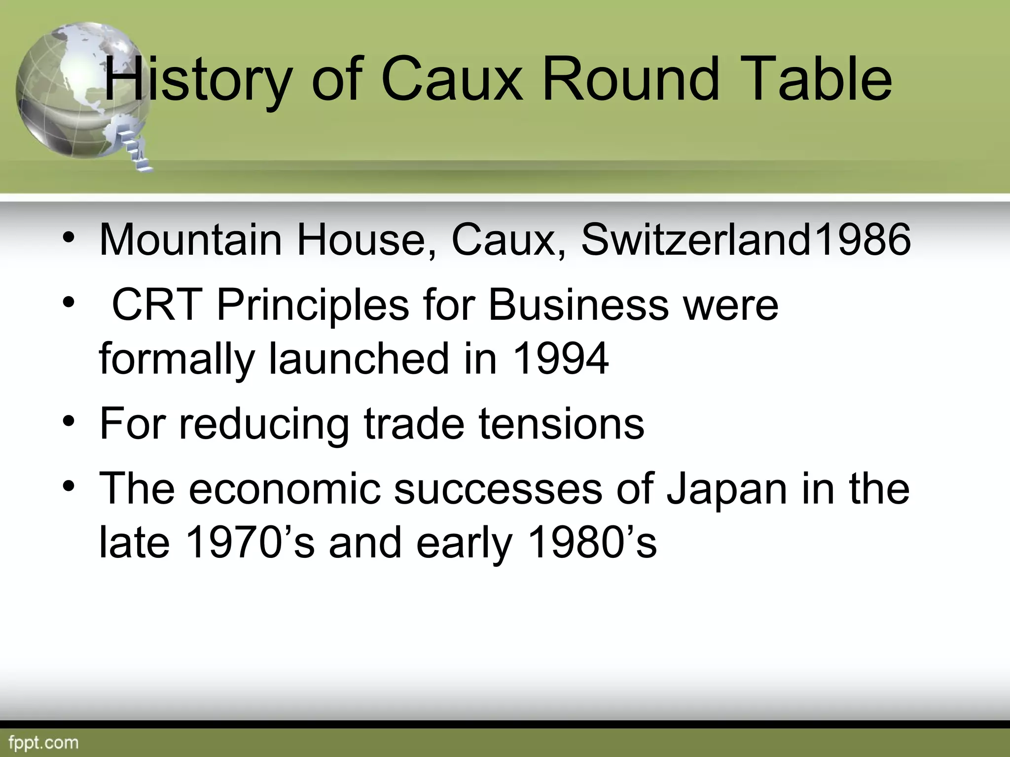 Caux Round Table | PPT