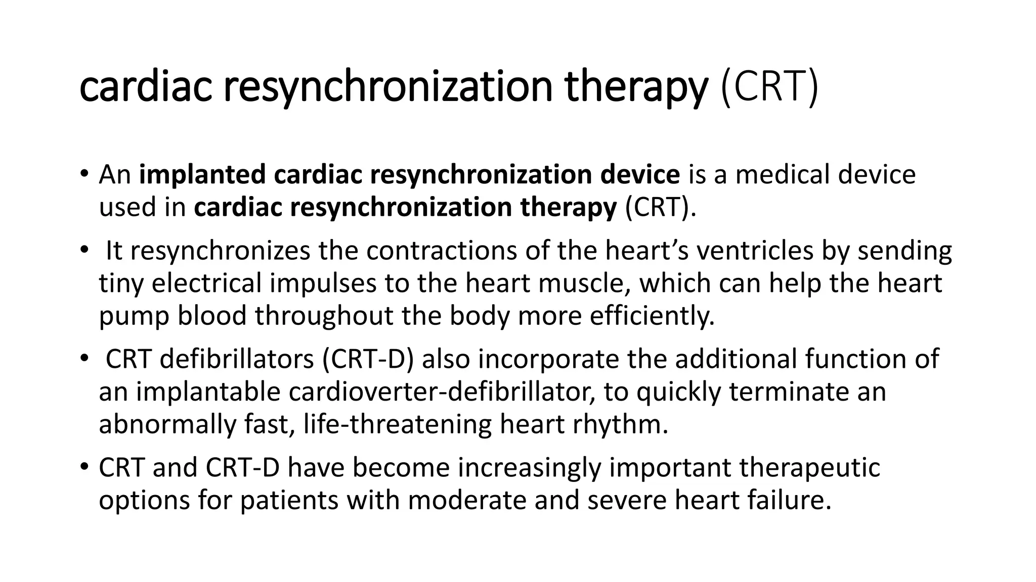 Cardiac Resynchronization Therapy and ICDs | PPTX